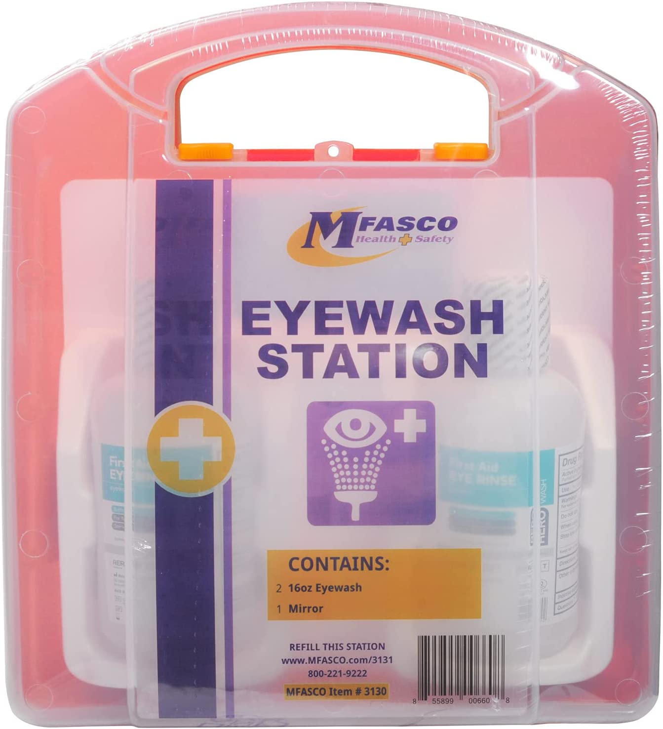 MFASCO Eyewash Station Kit - Mountable & Portable - Keeps Bottles Clean ...