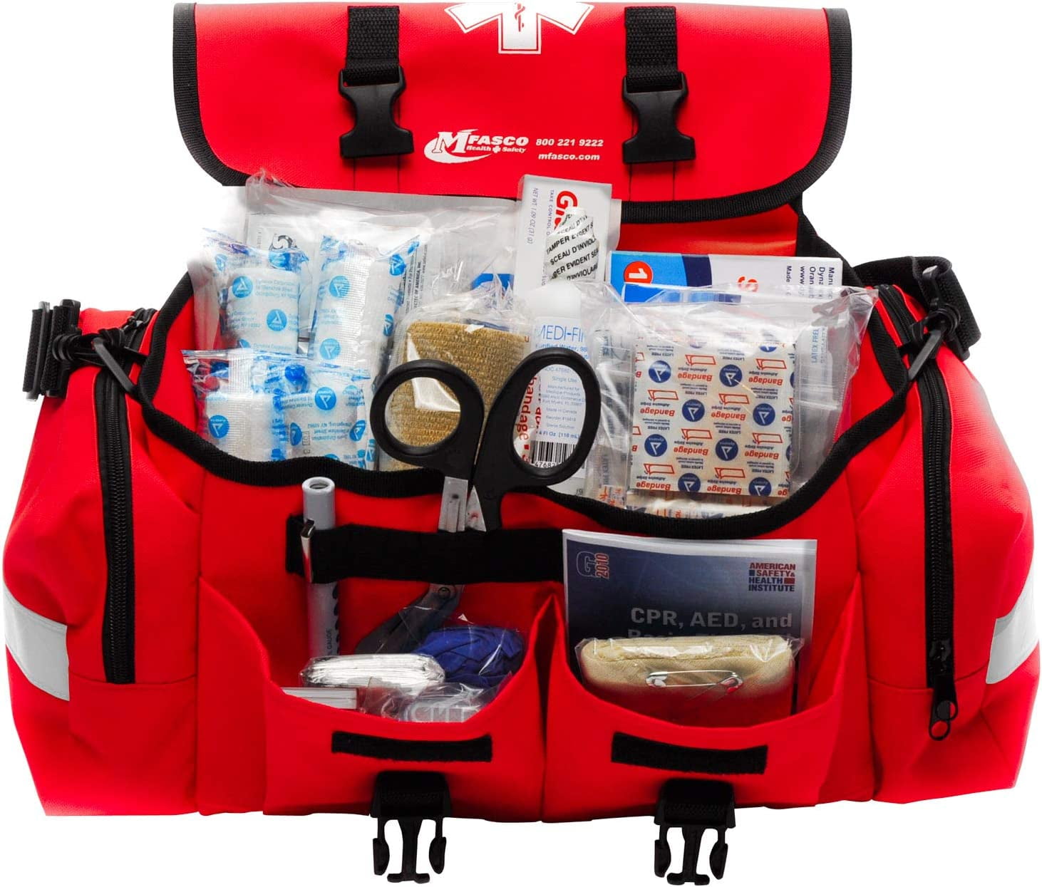 MFASCO First Aid Kit Fully Stocked Portable Reflective Bag -First ...