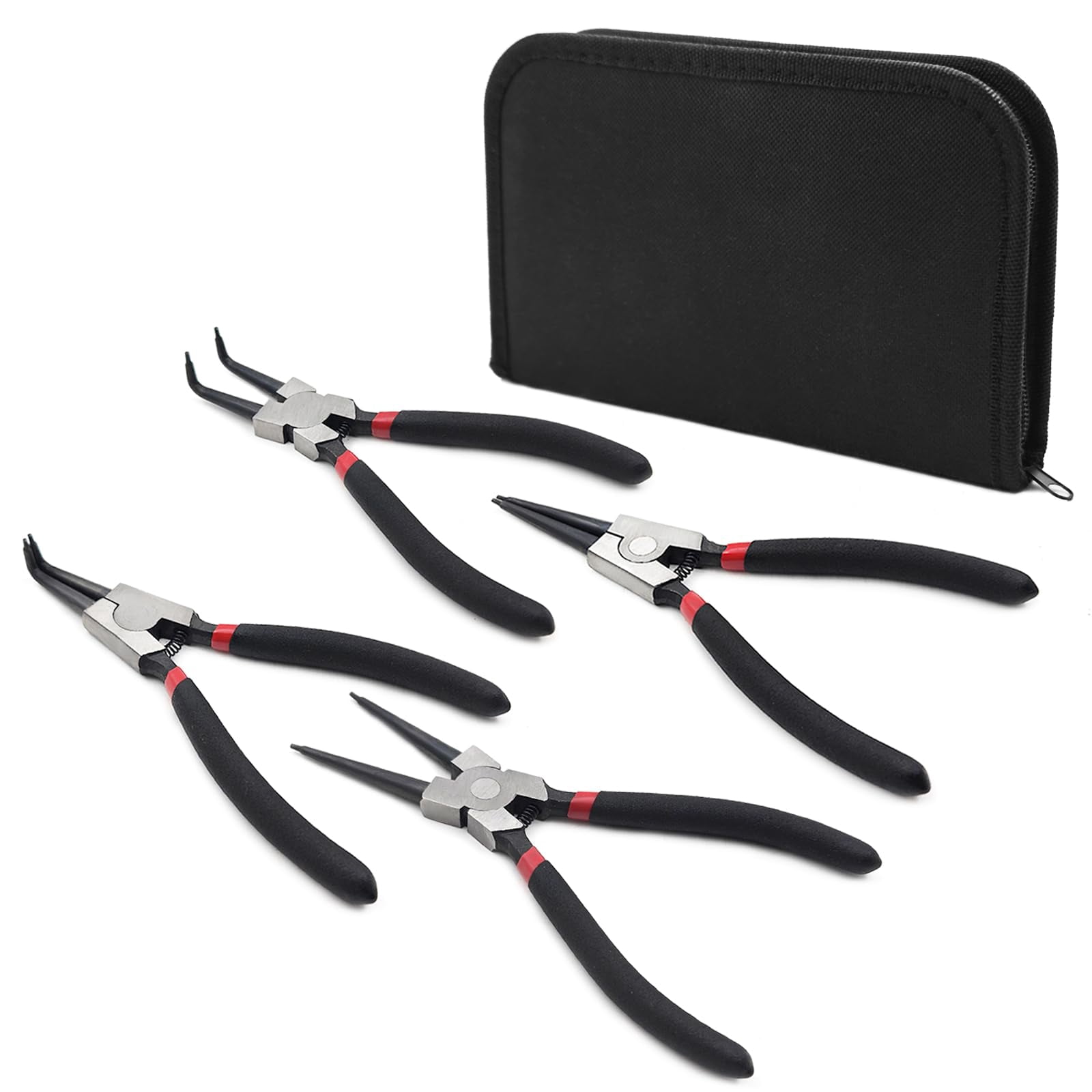 MFBJXC 4 Pack 7" Snap Ring Pliers Set with Storage Pouch, Heavy Duty ...
