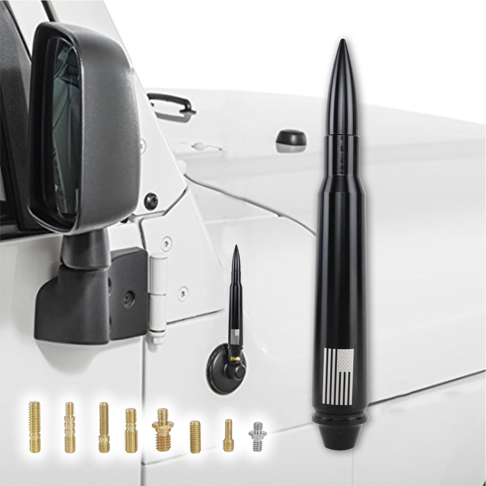 MFC 5.7 Inch Black Bullet Antenna 50 CAL Fit For JK JL TJ Gladiator JT ...