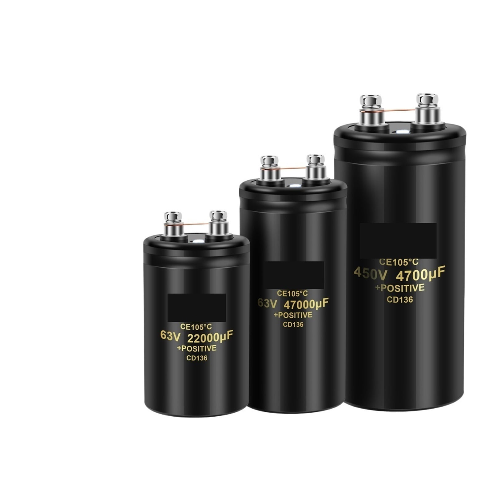 MFD Aluminum Screw Filtering Electrolytic Capacitor 105 CD136 Bolt ...