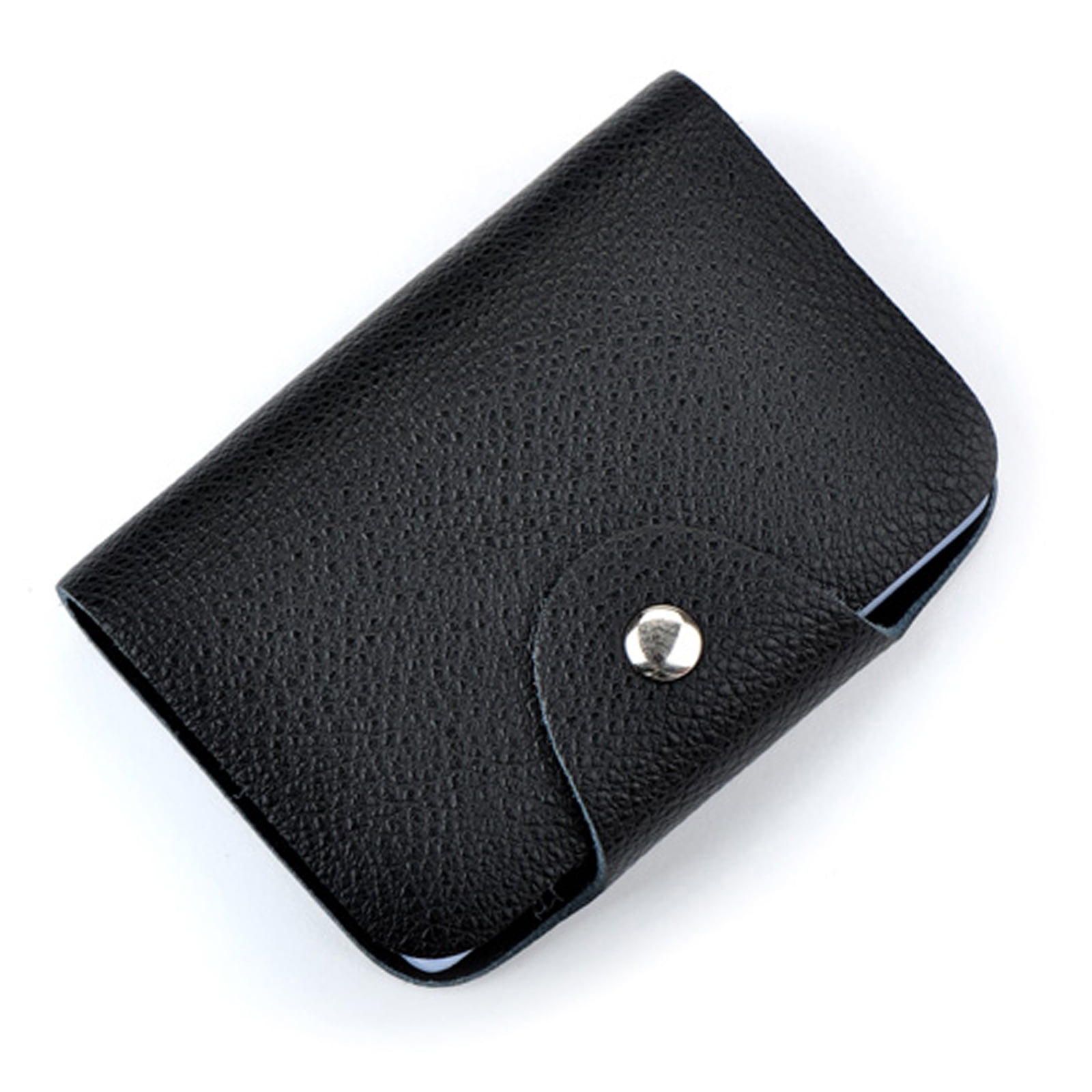MFFOR Card Holder for Women, Leather RFID Card Organizer with Snap Closure, Black - Walmart.com