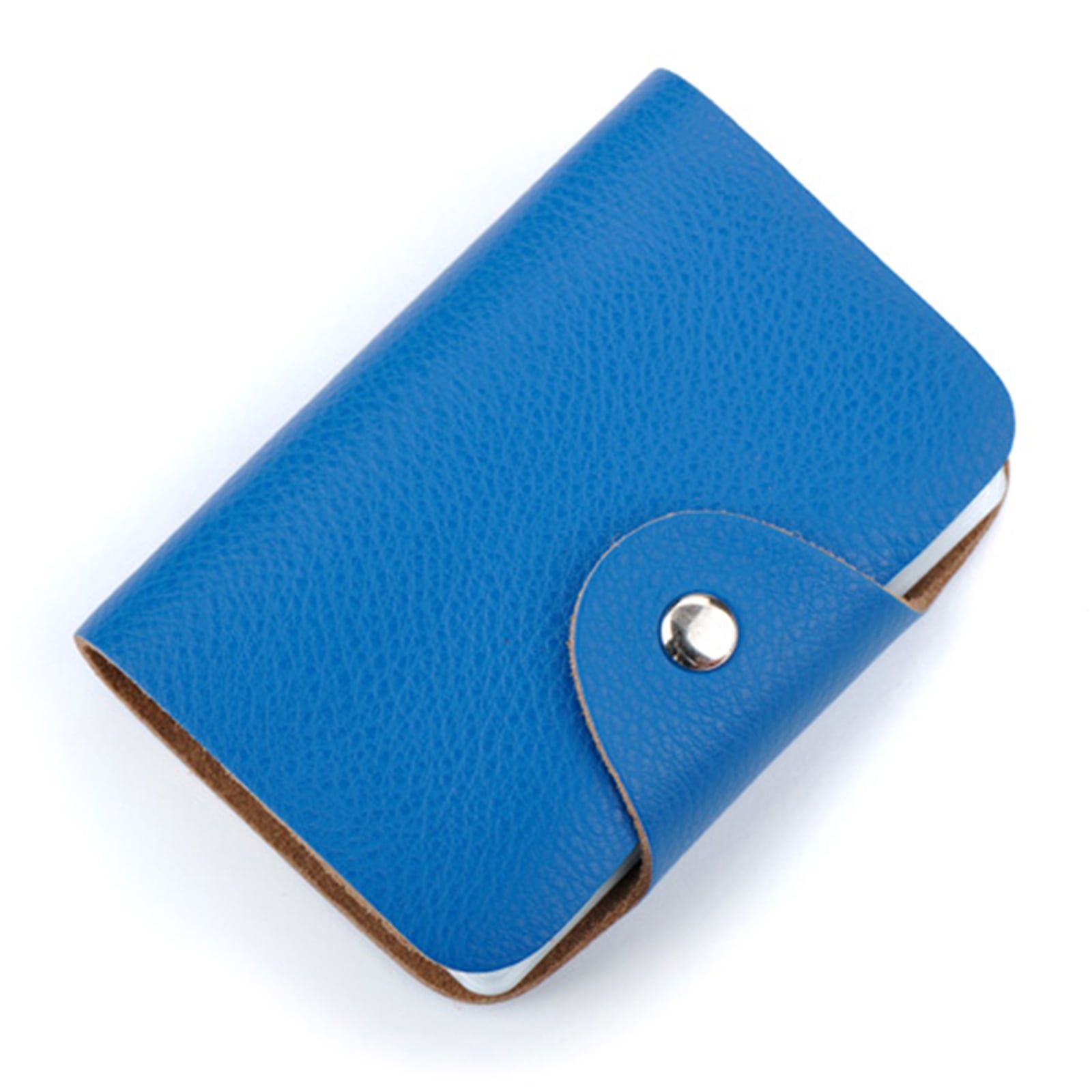 MFFOR Card Holder for Women, Leather RFID Card Organizer with Snap Closure, Blue - Walmart.com
