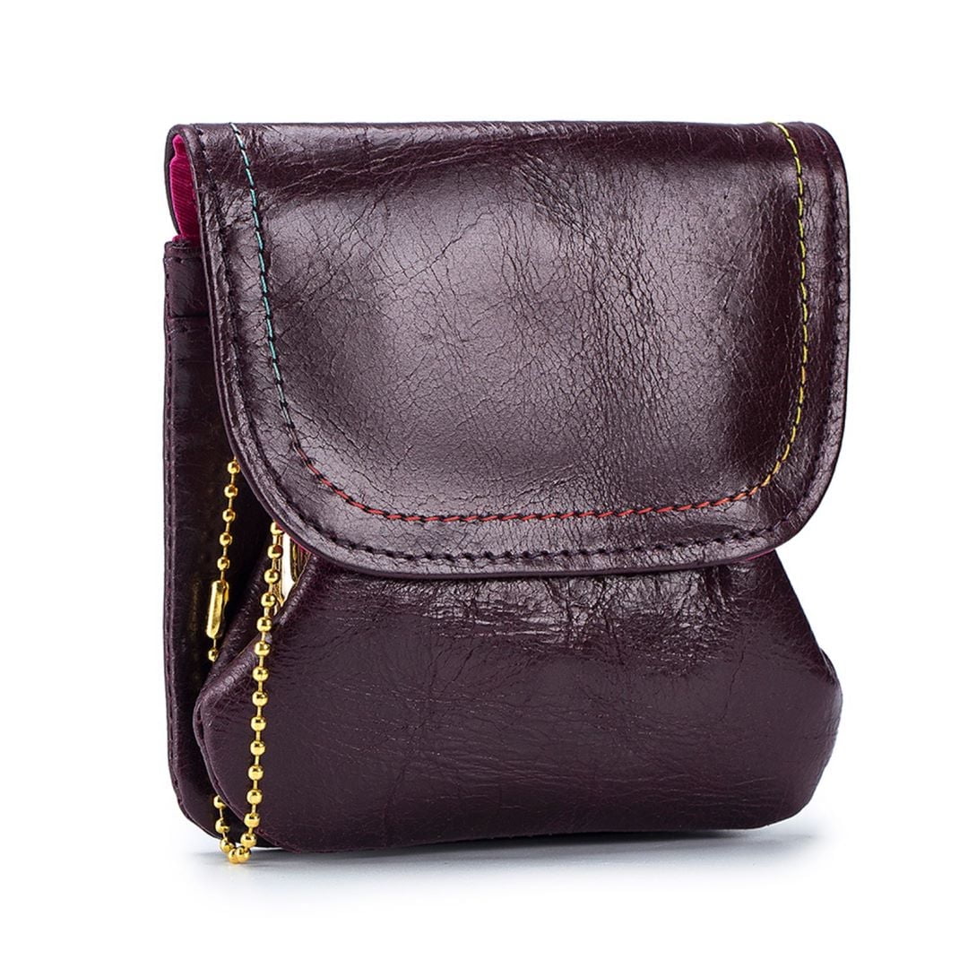 MFFOR Coin Pouch Purse for Women Travel Leather Change Wallet, Purple - Walmart.com