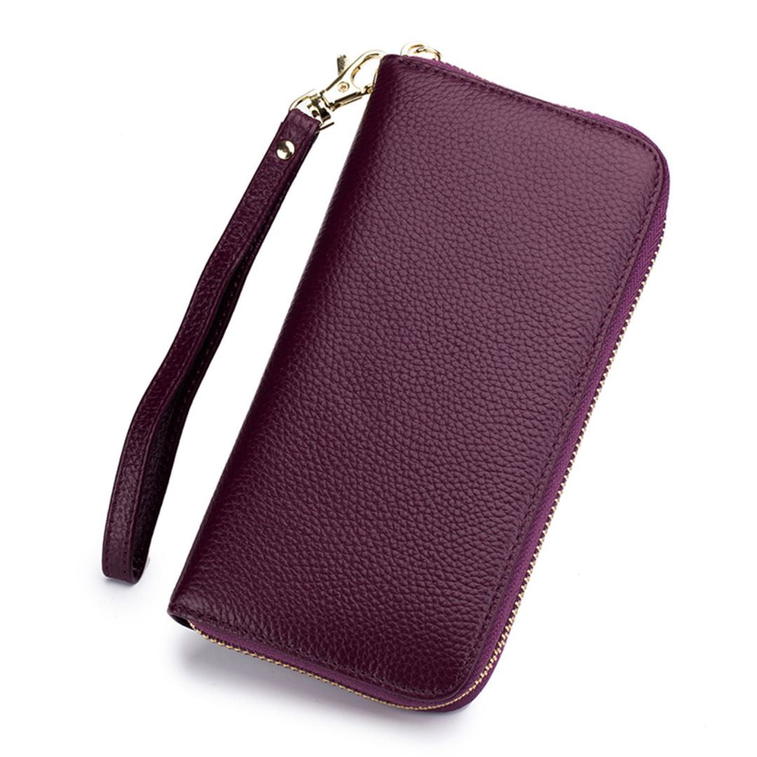 MFFOR RFID Credit Card Holder for Women Men Leather Card Case Wallet , Purple - Walmart.com