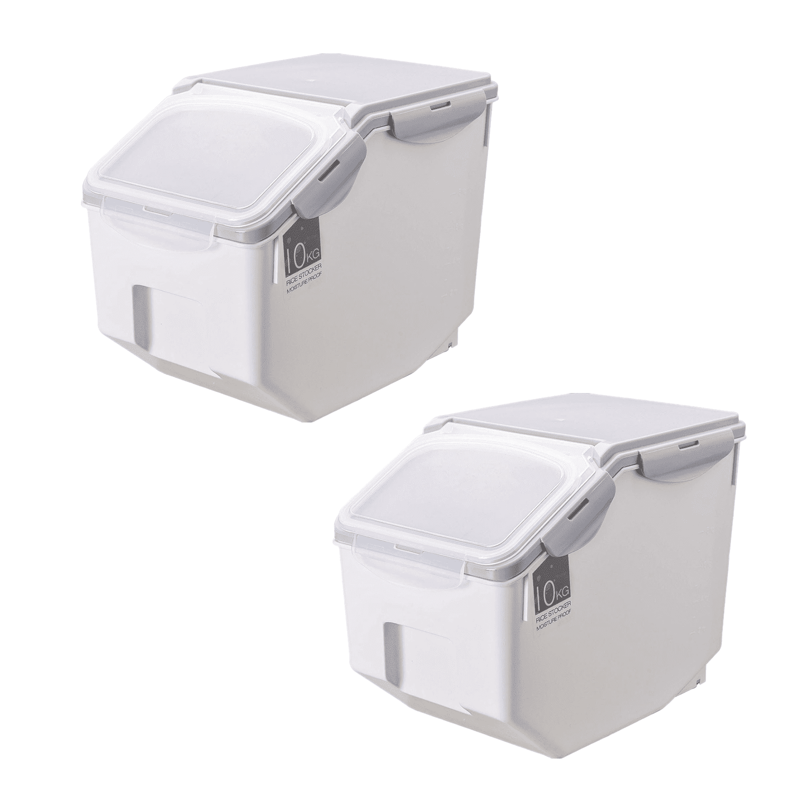 MFJESEAA 2PCS Ingredient Storage Bin, Attachable Casters and Airtight ...