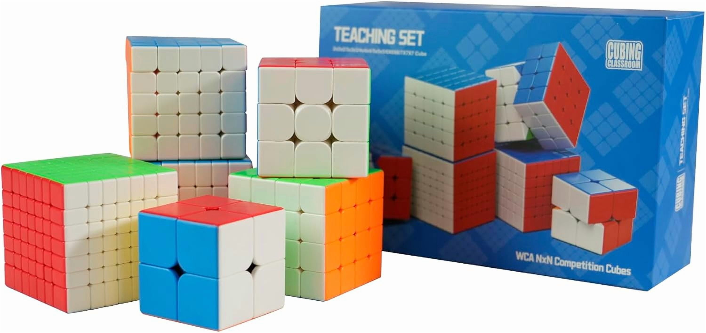 MFJS WCA 2- Set Speed Cube Gift Box Magic Cube Bundle 2x2 3x3 4x4 5x5 6x6 7x7 Stickerless Toys ...
