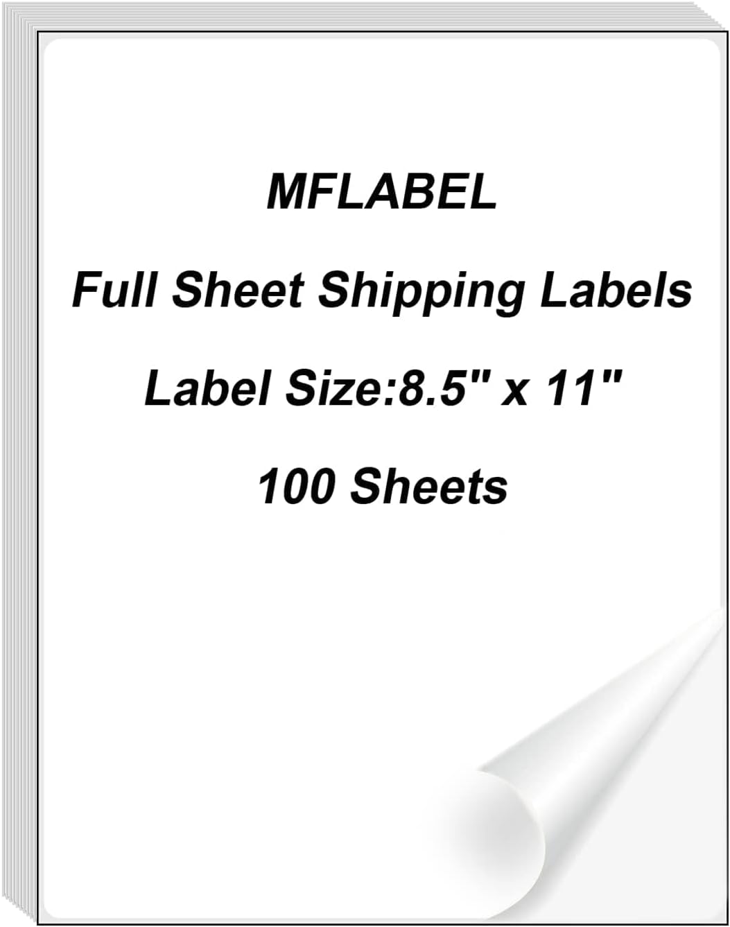 MFLABEL Full Sheet Sticker Labels, Address Labels, White Matte Label ...