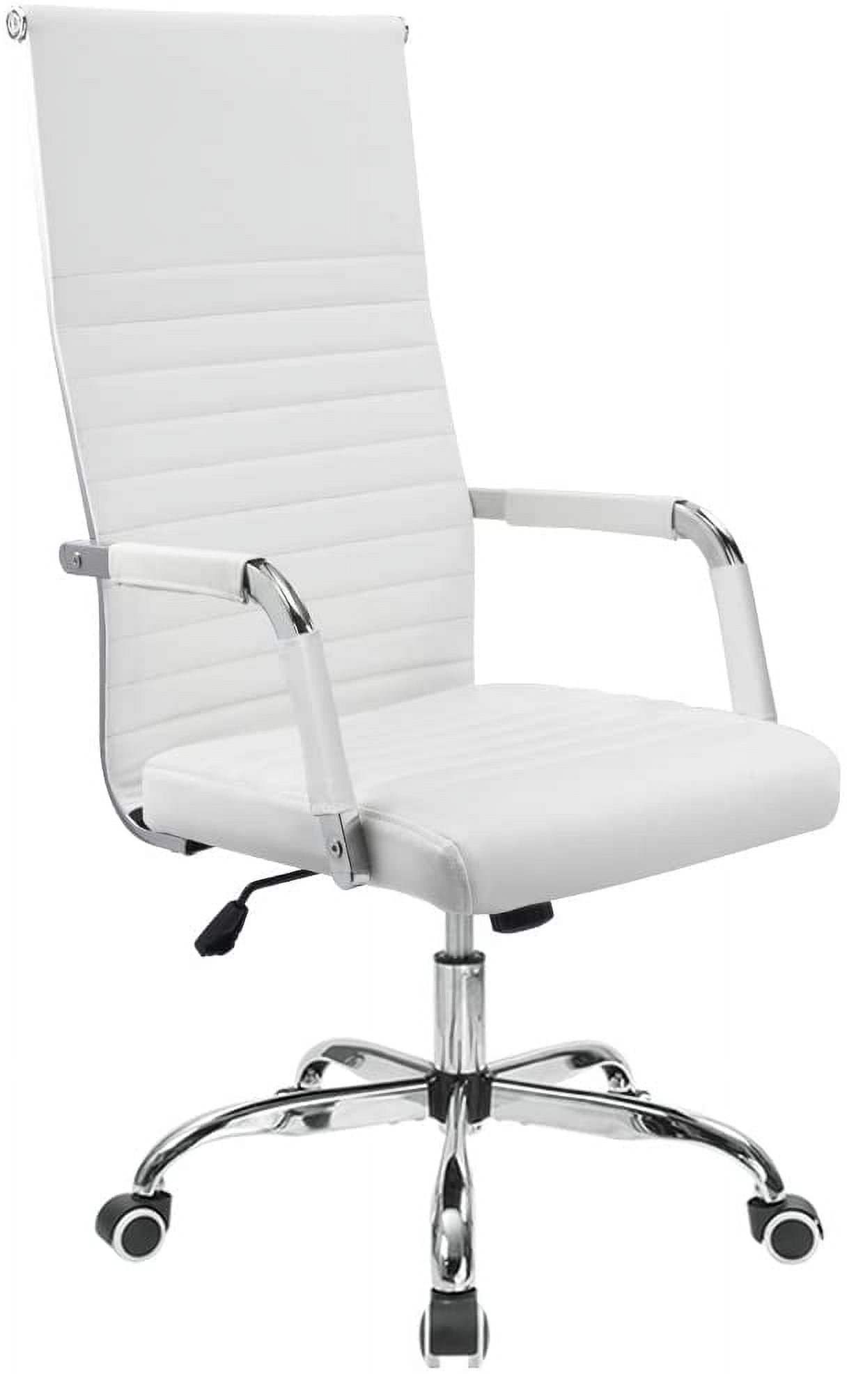 MFQ Ribbed Office Chair High Back PU Leather Executive Conference Chair ...