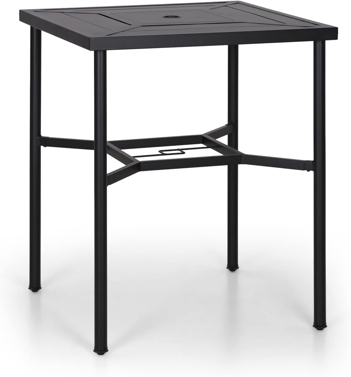 MFSTUDIO 38” Patio Counter Height Bar Table, with 32” Square Heavy Duty ...
