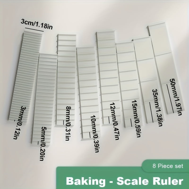 MFYTV 8pcs Sliced Cookie Scale Ruler Set - 8 Sizes Cake Roll Controller ...