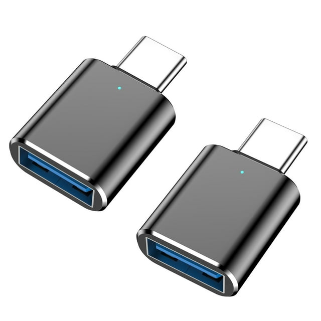[MFi Certified] 2 Pack USB C Male to USB3.0 Female OTG Adapter, Portable Type C to USB Camera ...