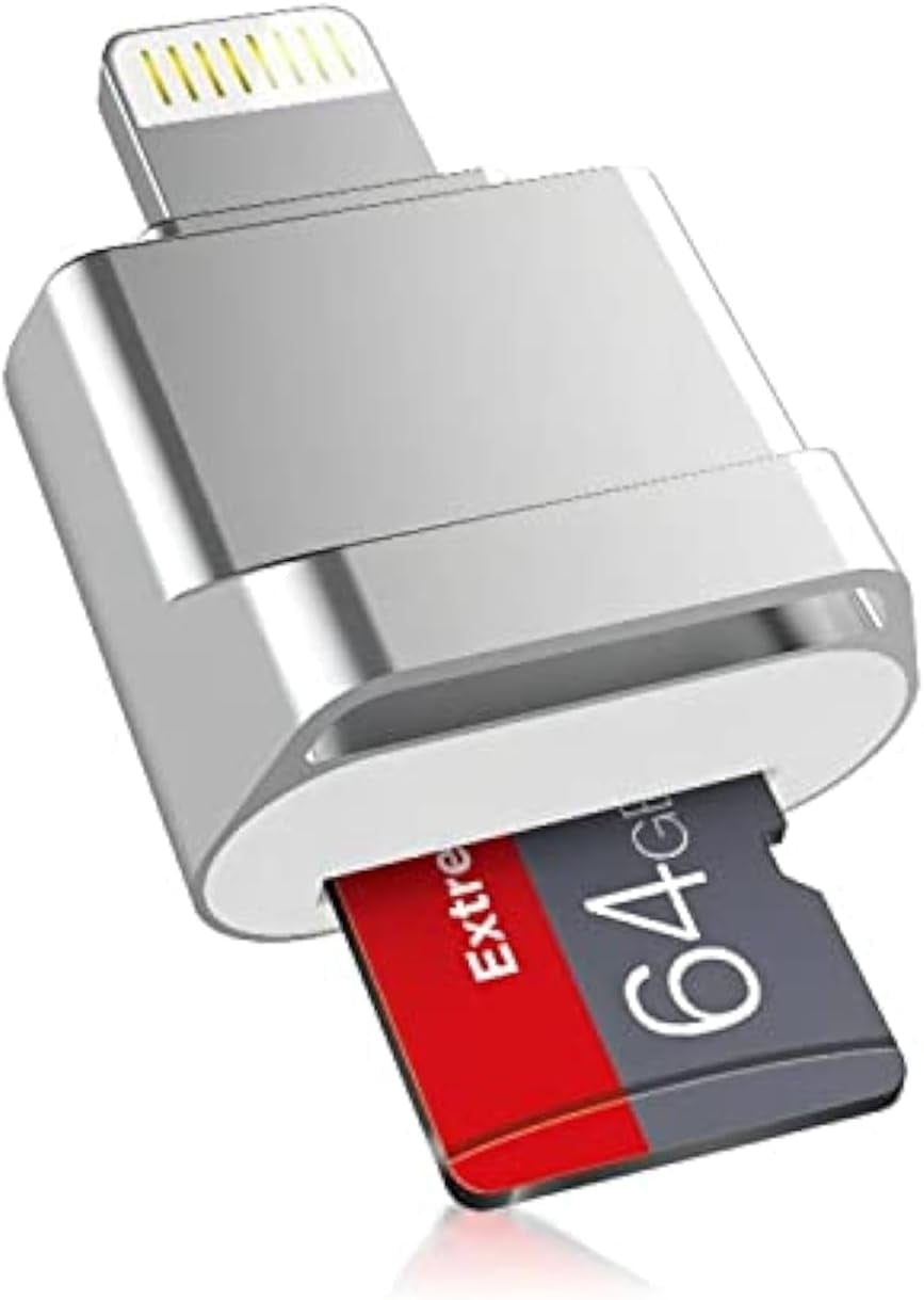 MFi Certified Lightning to Micro SD Card Reader for iPhone, iPad ...