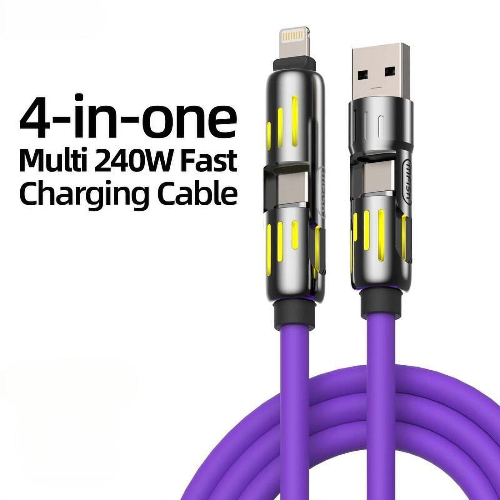 MFish 4-in-1 Multi USB Charging Cable with USB A,Type C, Lightning -MAX ...