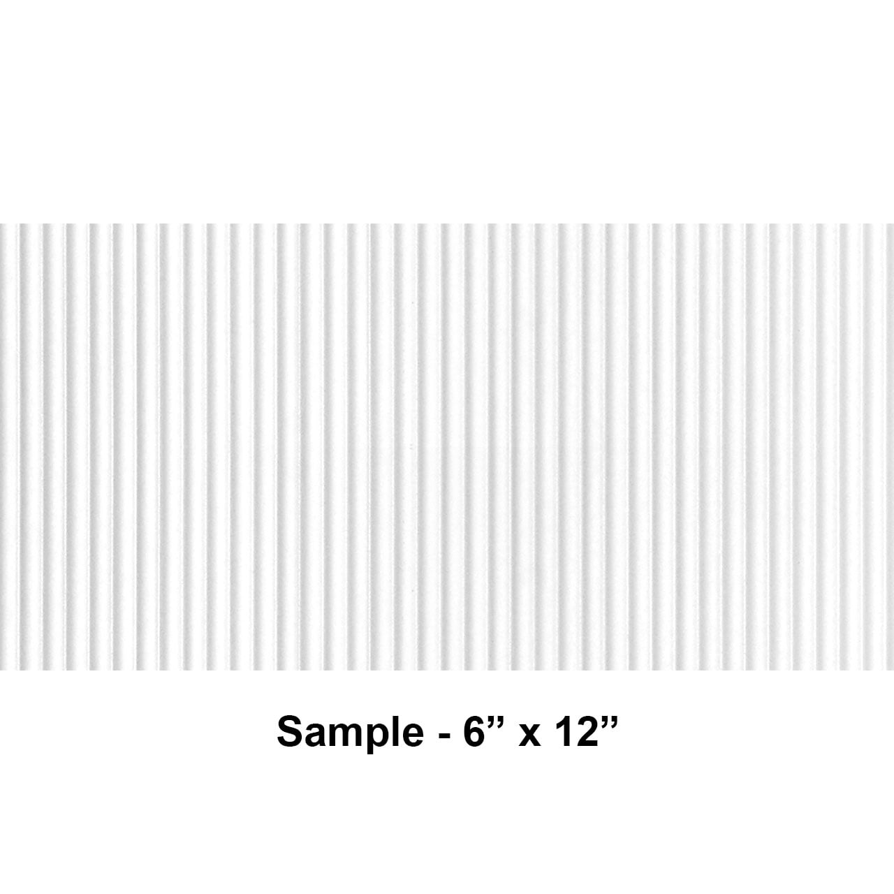 MG-2012 Rounded Mini Slats White Polystyrene Wood Slat Walls 6 in x 12 ...
