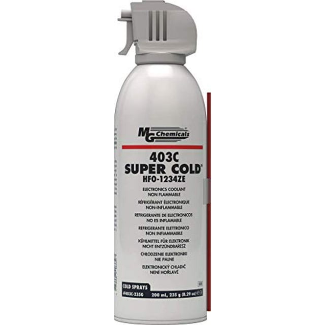 MG Chemicals 403C Electronics Super Cold Spray, HFO-1234ZE, 235g/8oz ...