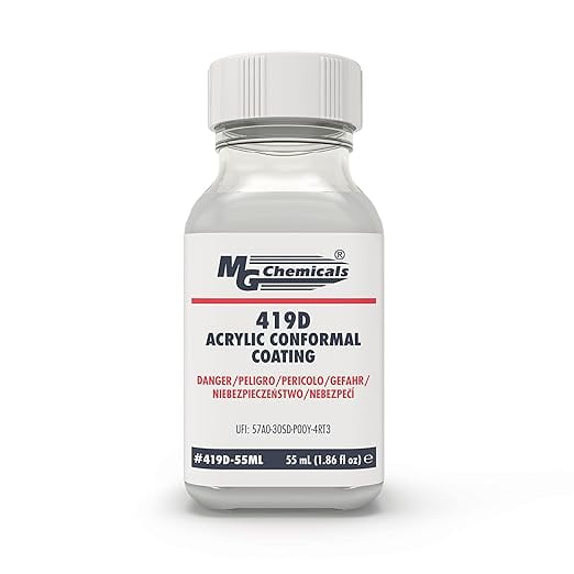 MG Chemicals - 419D-55ML 419D Premium Acrylic Conformal Coating, 55 mL Bottle, IPC 830, UL 94V-0 ...