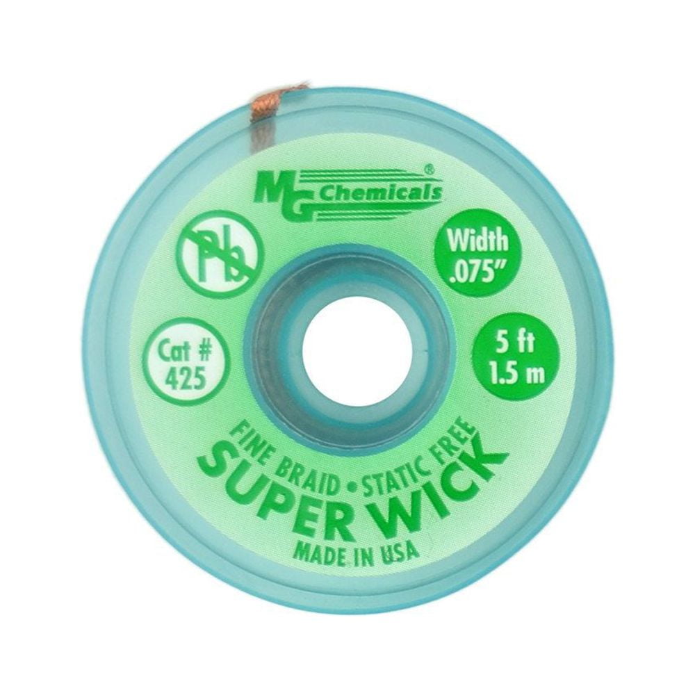 MG Chemicals Fine Braid Super Wick #3 Green - 5ft - Walmart.com