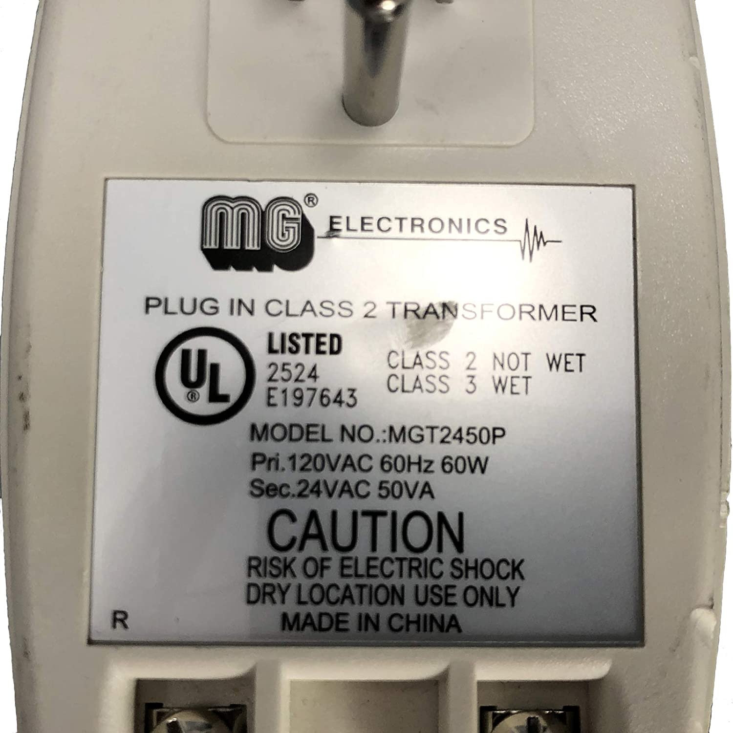 MG ELECTRONICS MGT2450P CLASS 2 TRANSFORMER 24VAC 50VA - Walmart.com