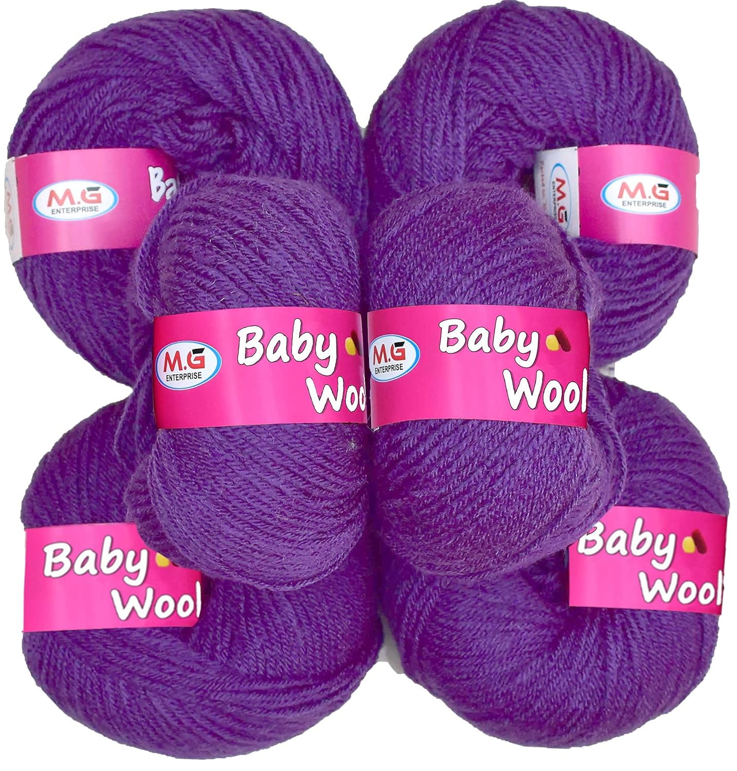 MG ENTERPRISE Baby Wool for Knitting Falsa Pack of 6 Craft Crochet Yarn ...