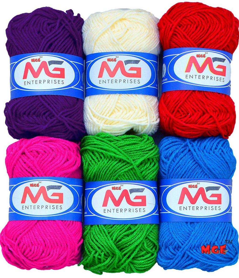 MG Enterprise Mix Knitting Yarn Wool Crochet Yarn Thread and Art Craft ...