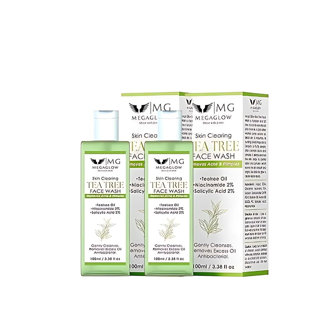 MG MEGAGLOW Tea Tree Anti Acne Face Wash with Niacinamide Salicylic ...