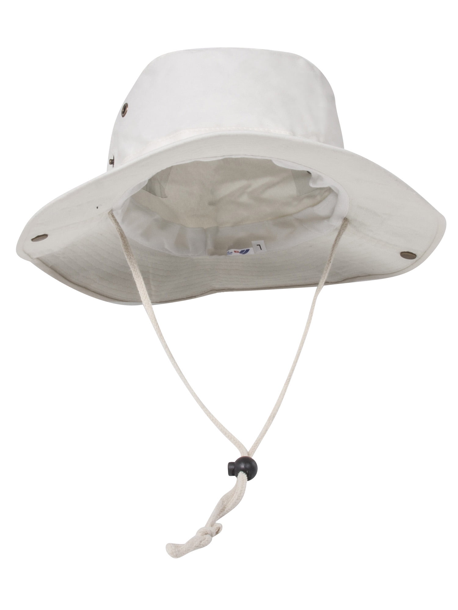 MG Men's Brushed Cotton Twill Aussie Side Snap Chin Cord Hat - Beige ...