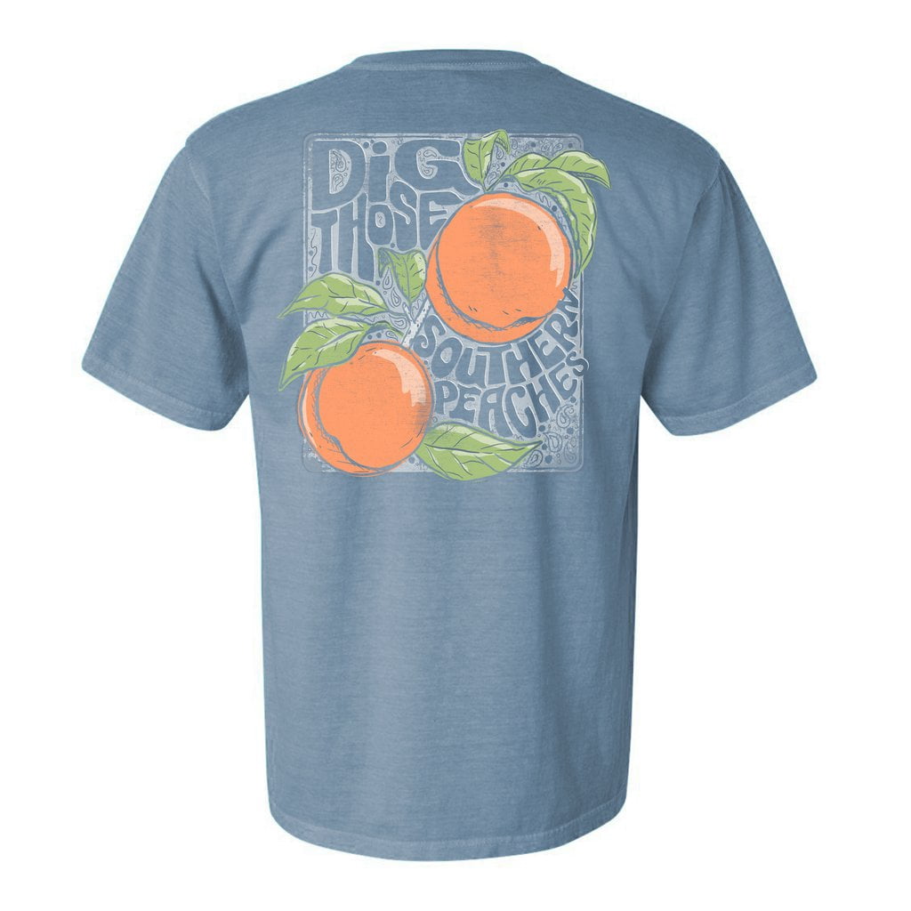 MG Palmer Women's Cotton Dig Those Southern Peaches Short Sleeve T ...