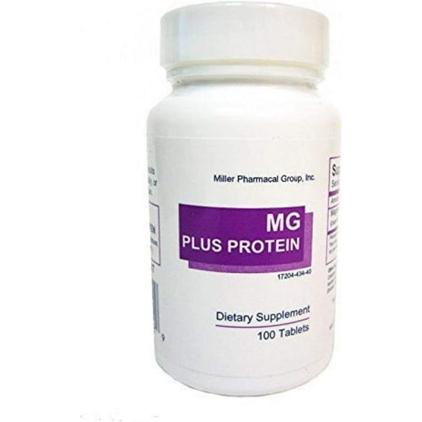 MG Plus Protein Magnesium Supplement Tablets, 100 Count - Walmart.com