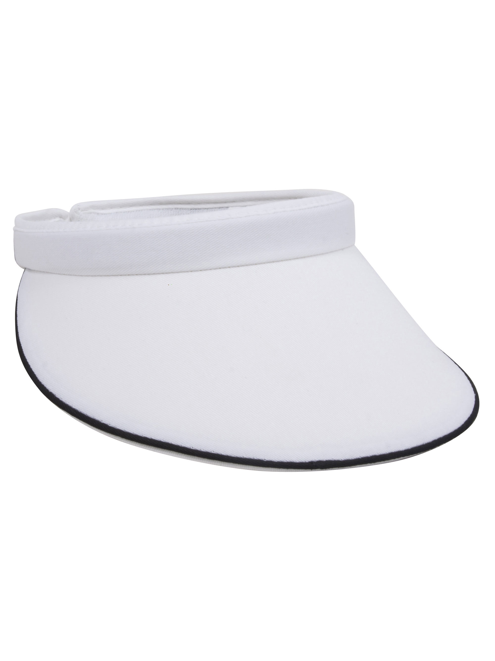 MG Women's Cotton Twill Clip-On Sport Visor Headwear with Contrasting ...