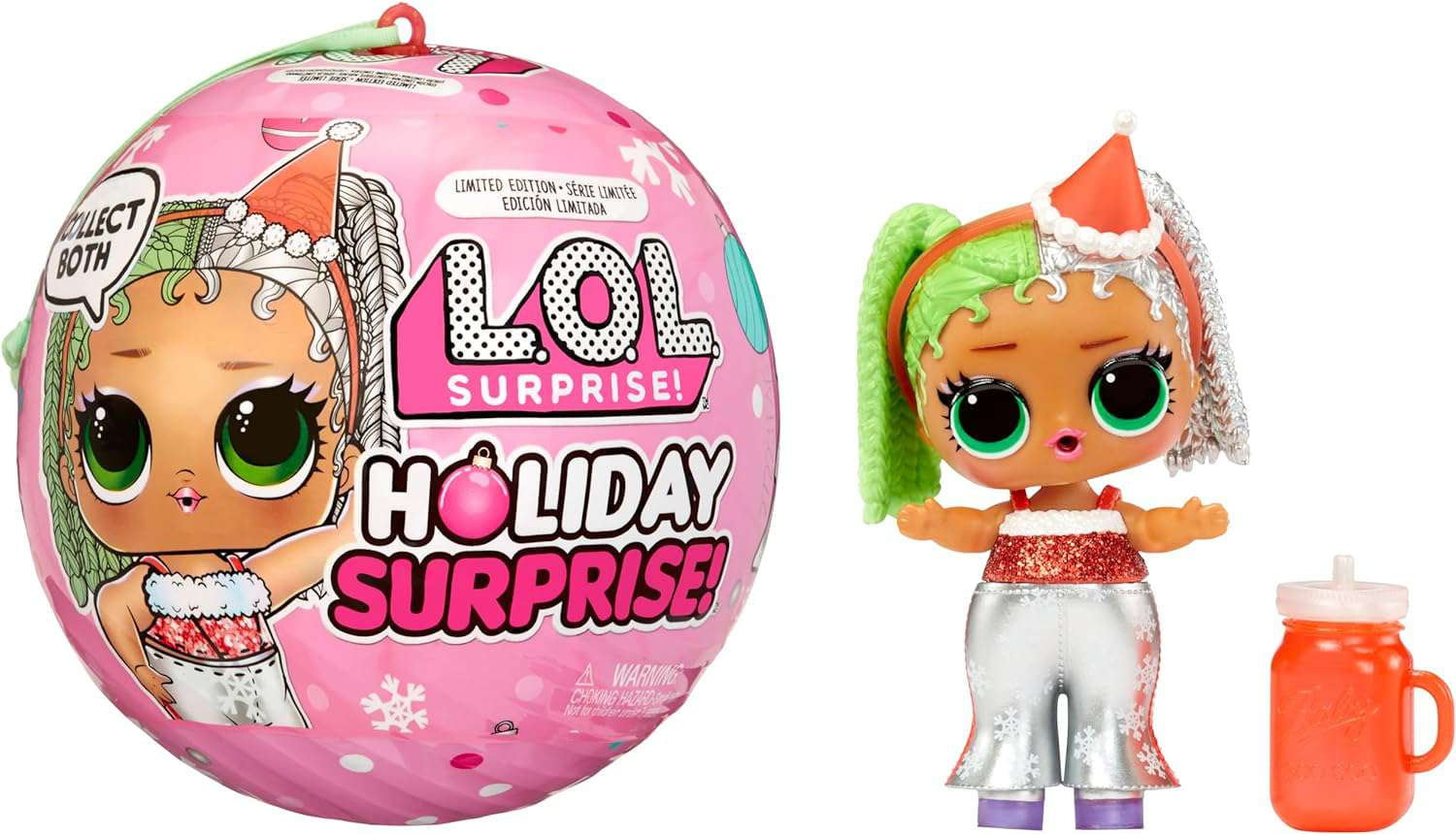 MGA Entertainment LOL Surprise Holiday Present Doll, Miss Merry ...