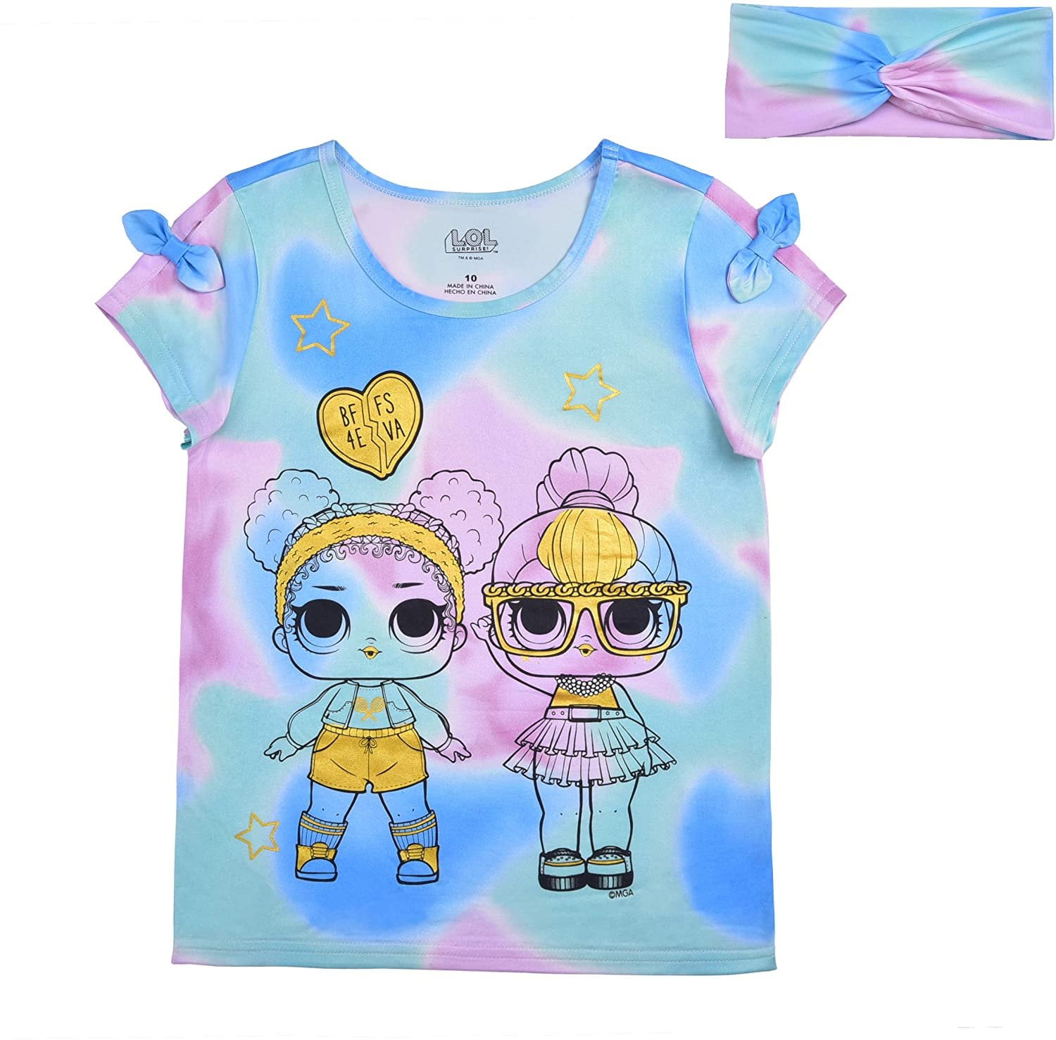 MGA LOL Surprise Dolls Clothes: Girl's Bow Sleeve Tee Shirt with ...