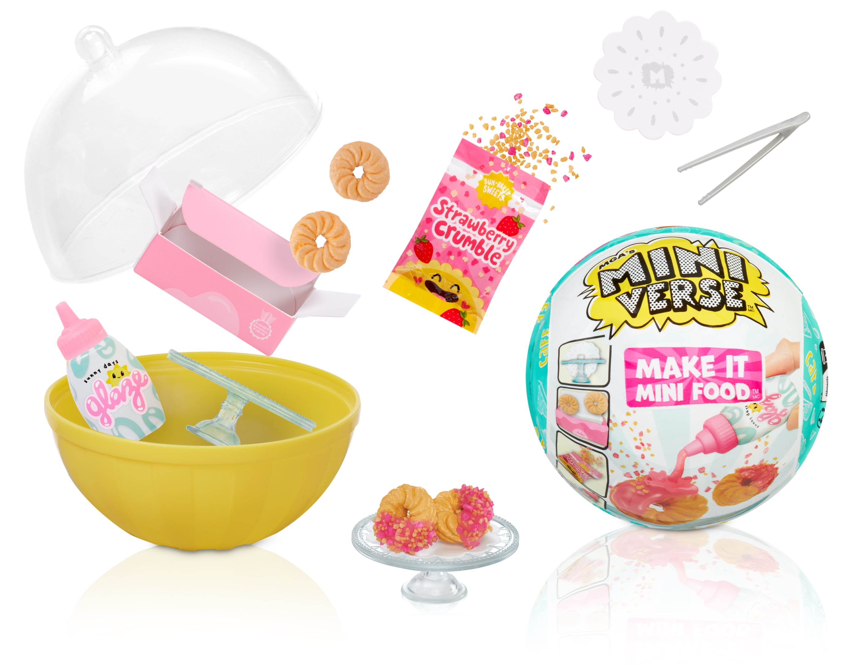 MGA's Miniverse Make It Mini Foods Cafe Series 3 Mini Collectible Set with Realistic Mini Snacks ...