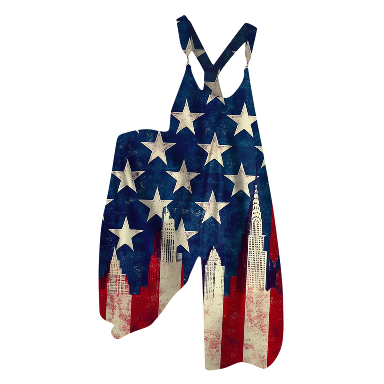 MGCWSH 4th Of July Overalls for Women,Red,White,and Blue Overalls Stars ...