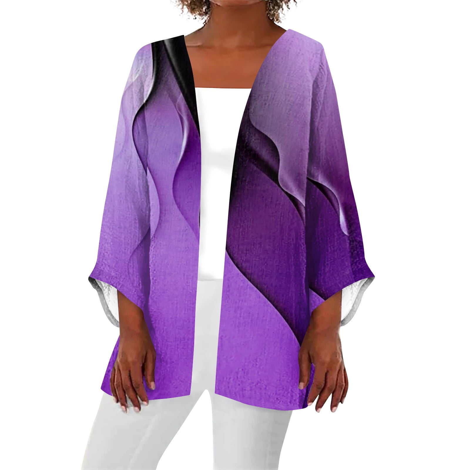 MGCWSH Cardigan Sweaters for Women Long Sleeve Sweaters Fashion Floral ...