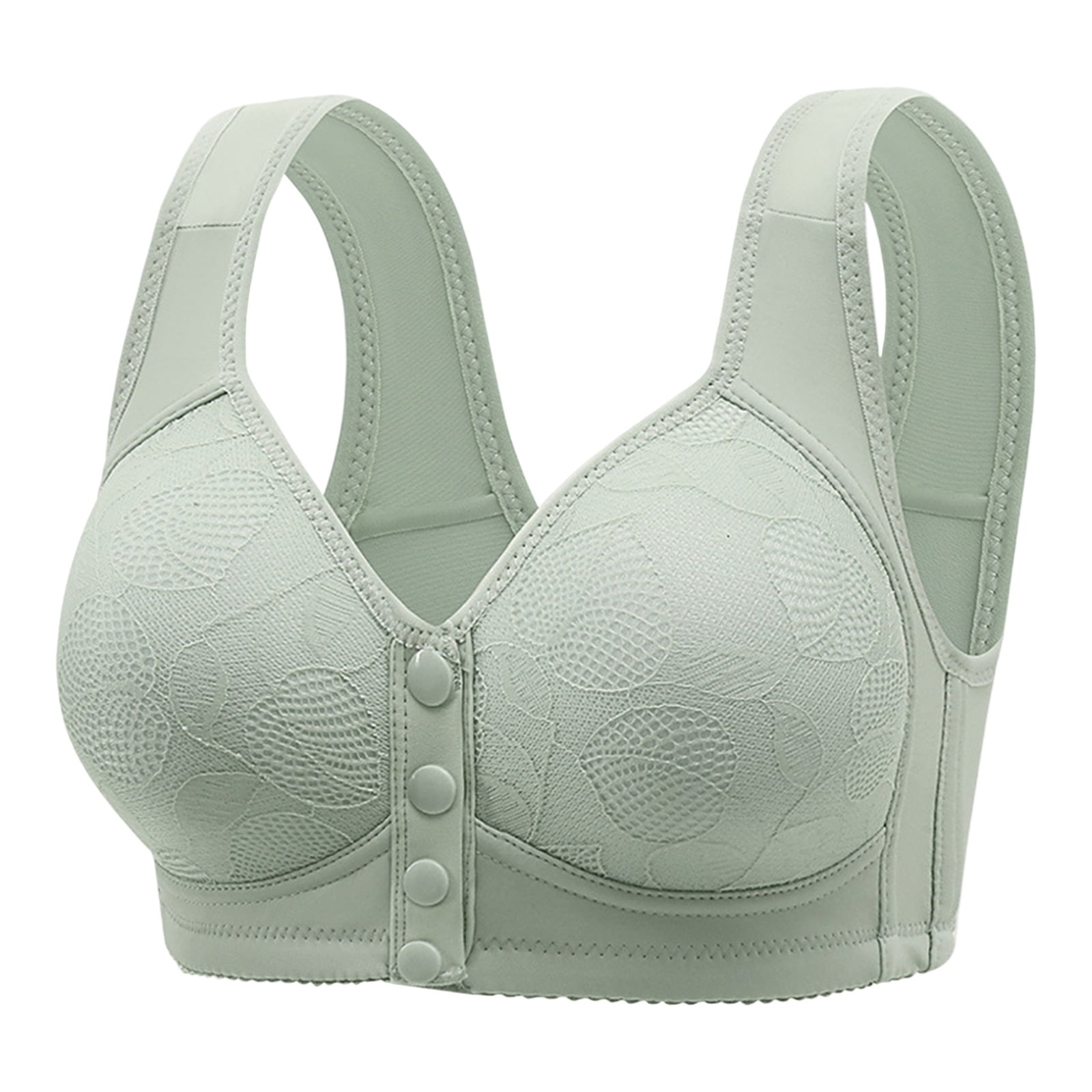 MGCWSH Daisy Bras for Older Women Plus Size Front Closure Sports Bra No ...