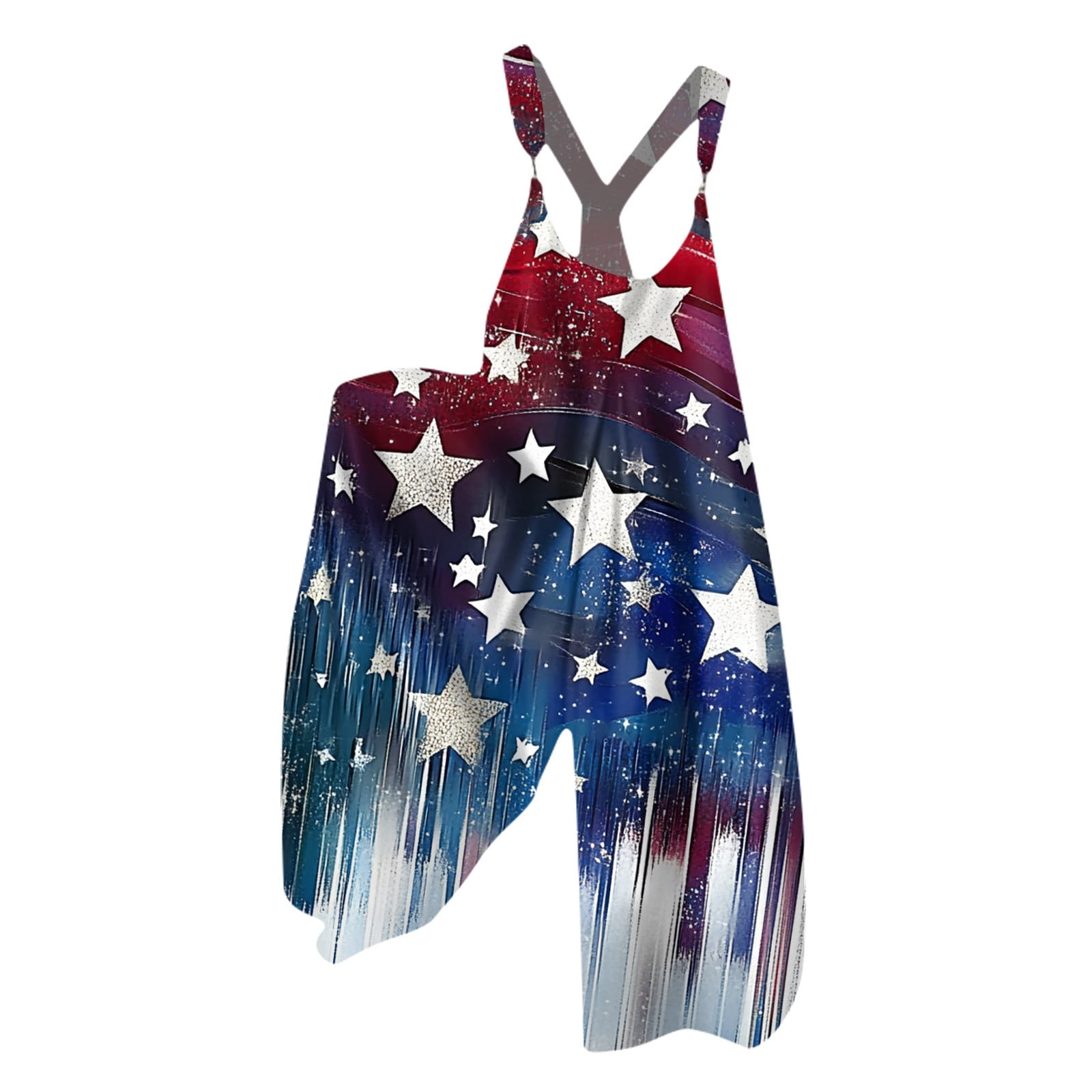 MGCWSH Independence Day Overalls for Women,American Flag Red White and ...