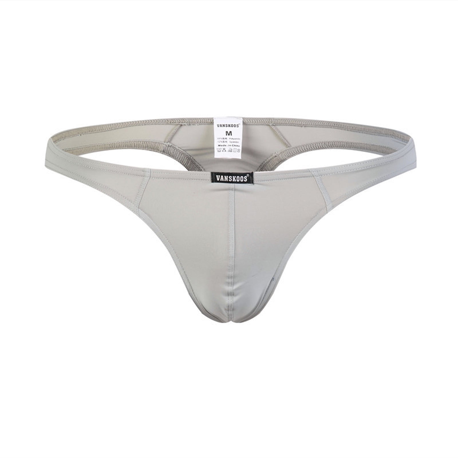 MGCWSH Mens Thong Pouch Underwear Low Rise G-String Bikini Gray 2XL ...