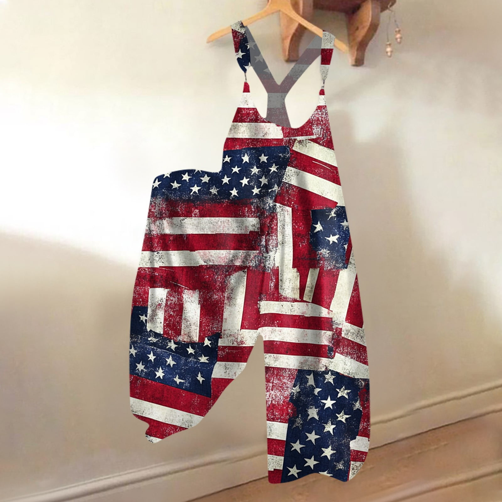 MGCWSH Womens Fourth Of July Overalls,Stars and Stripes Overalls ...