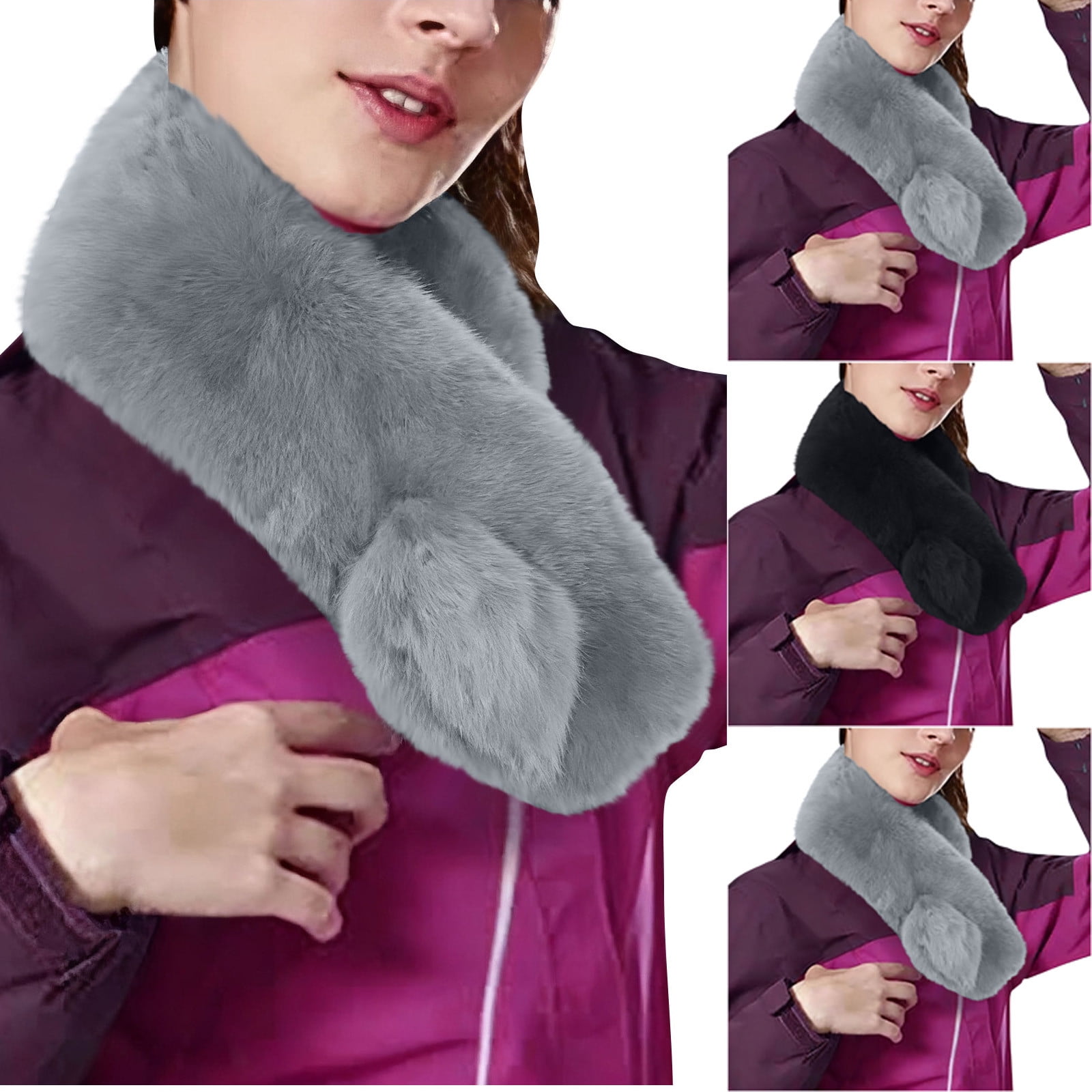 MGDXOX Heated Neck Scarf For Women Rechargeable Thermal Fleece Scarves ...
