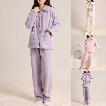 MGDXOX Women's Cotton Gauze Pajama Sets Crew Neck Button Down Sleepwear ...