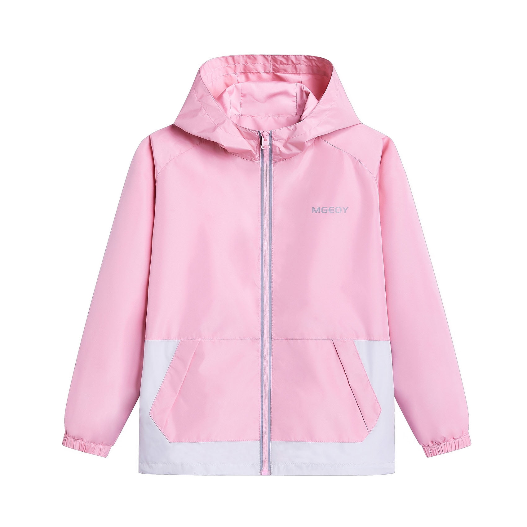 MGEOY Kids Waterproof Lightweight Hooded Rain Jacket, Windbreaker with ...