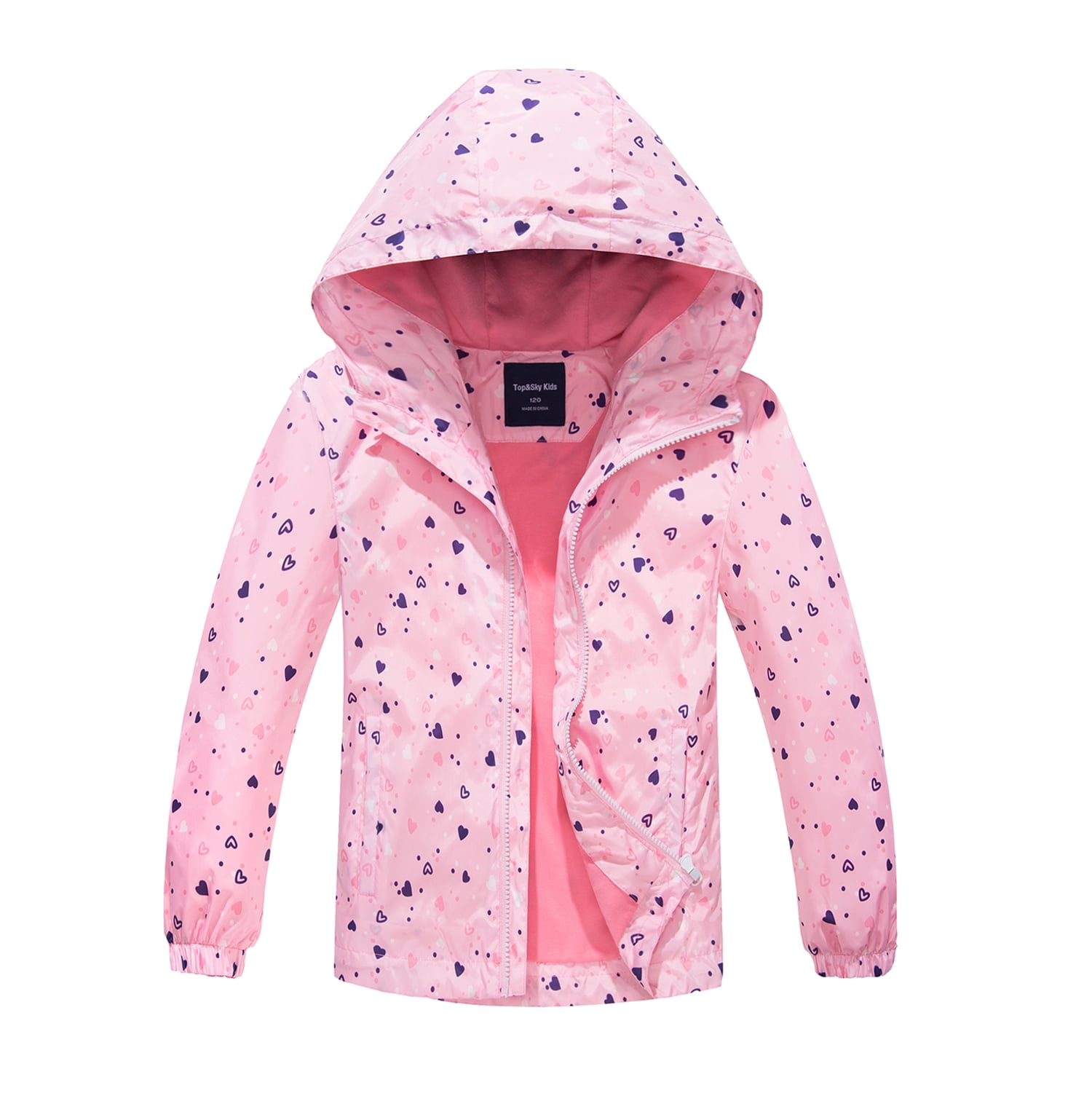 MGEOY Boys Girls Rain Jackets Lightweight Waterproof Hooded Cotton ...
