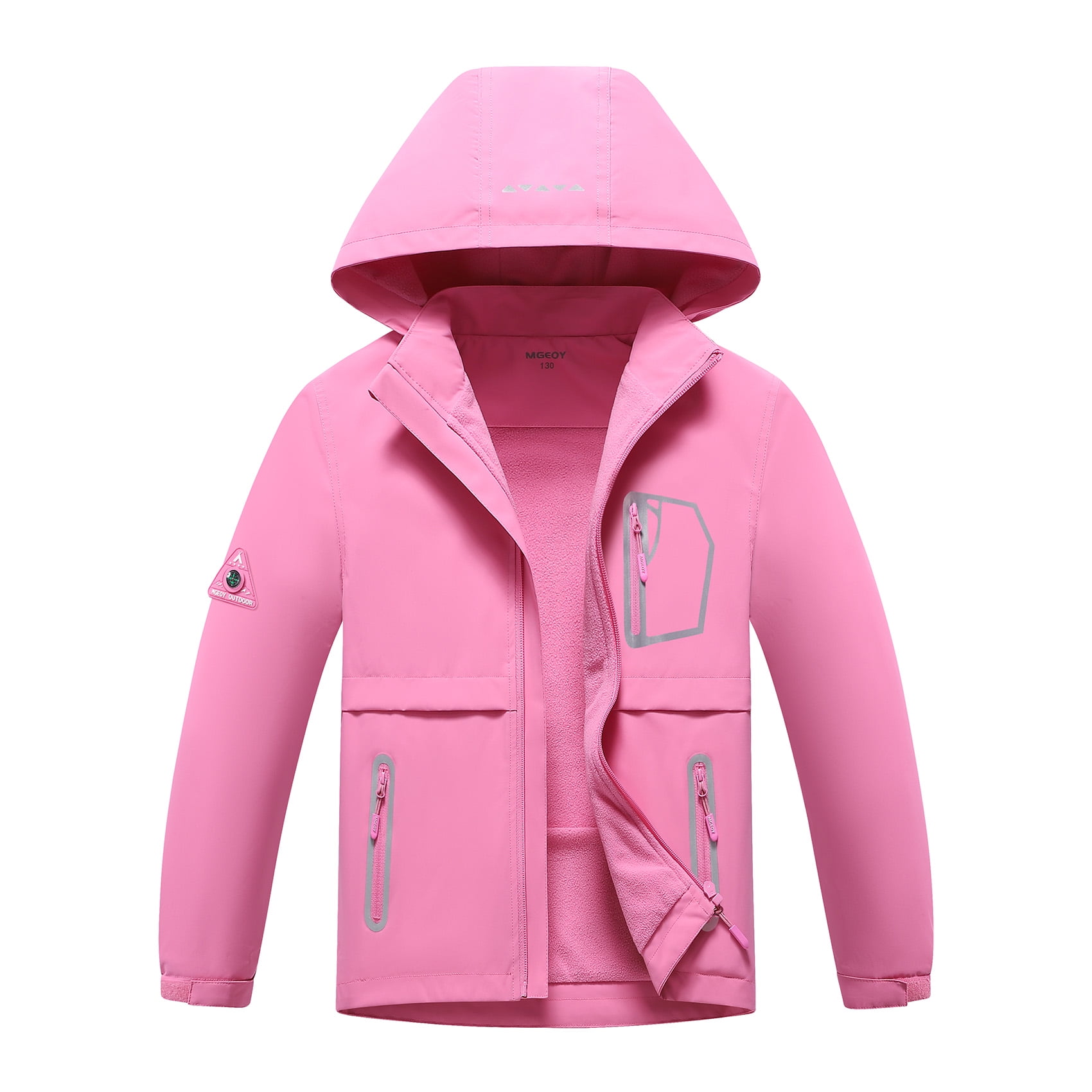 MGEOY Boys Girls Rain Jackets Lightweight Waterproof Hooded Raincoats ...