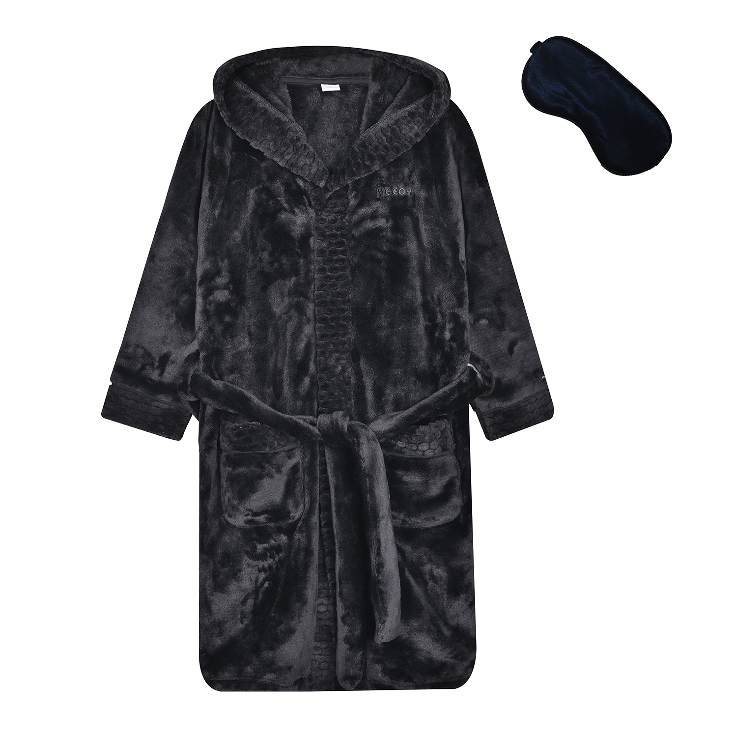 Kids Teens Boys Girls Robe Soft Warm Flannel Bathrobes with Belt and ...
