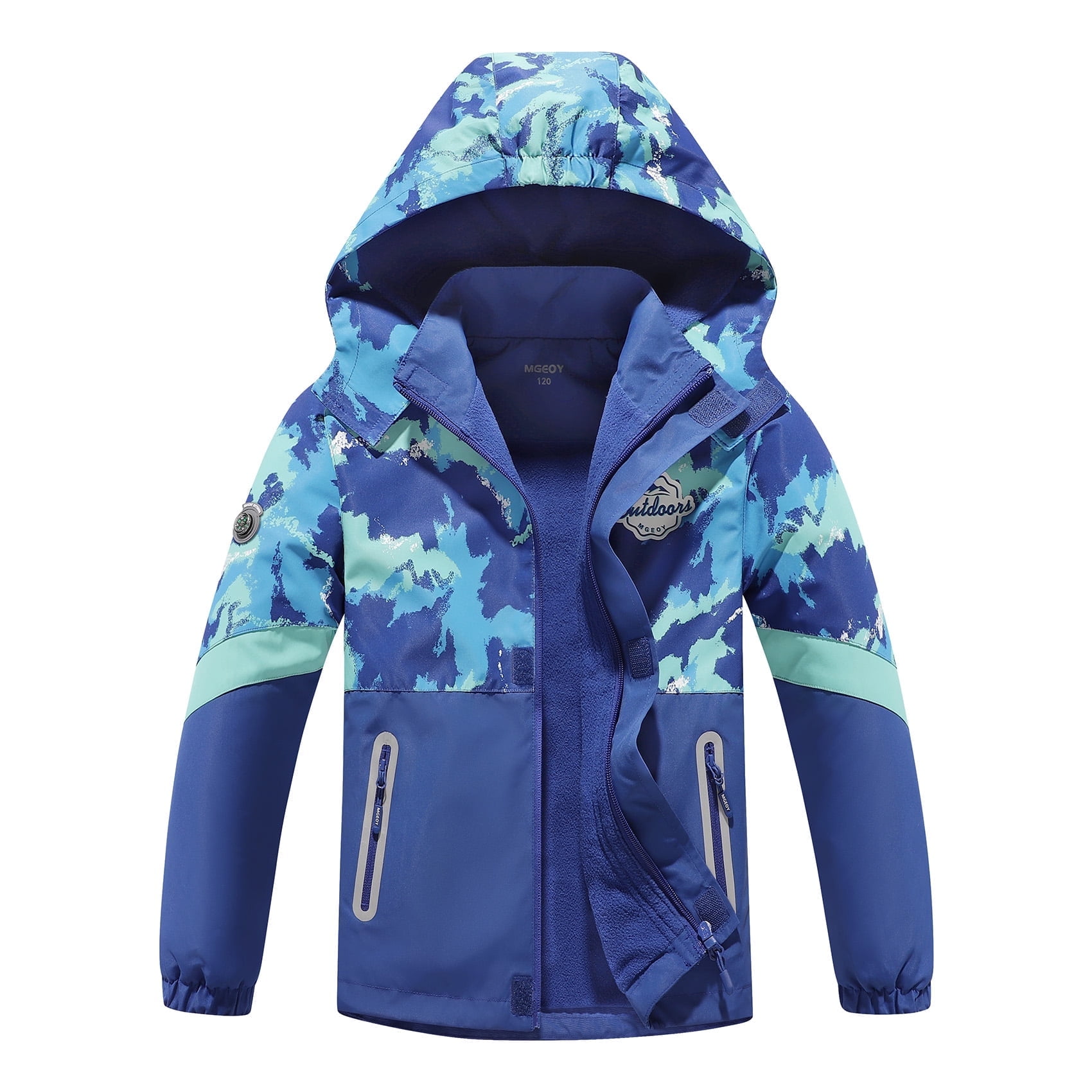 MGEOY Boys Rain Jackets Lightweight Waterproof Hooded Raincoats ...