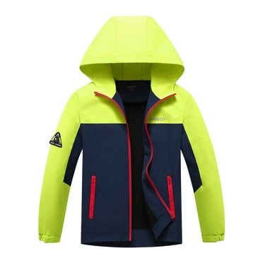 MGEOY Boys Girls Rain Jackets Lightweight Waterproof Hooded Raincoats Windbreakers for Kids ...
