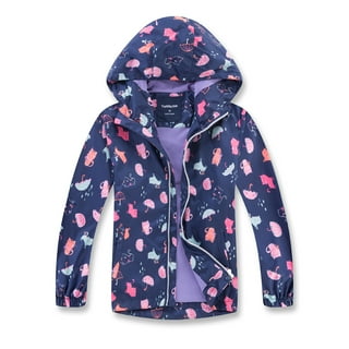 SYNPOS 1-6T Kids Little Girls Lightweight Rainbow Hooded Jacket Coat ...