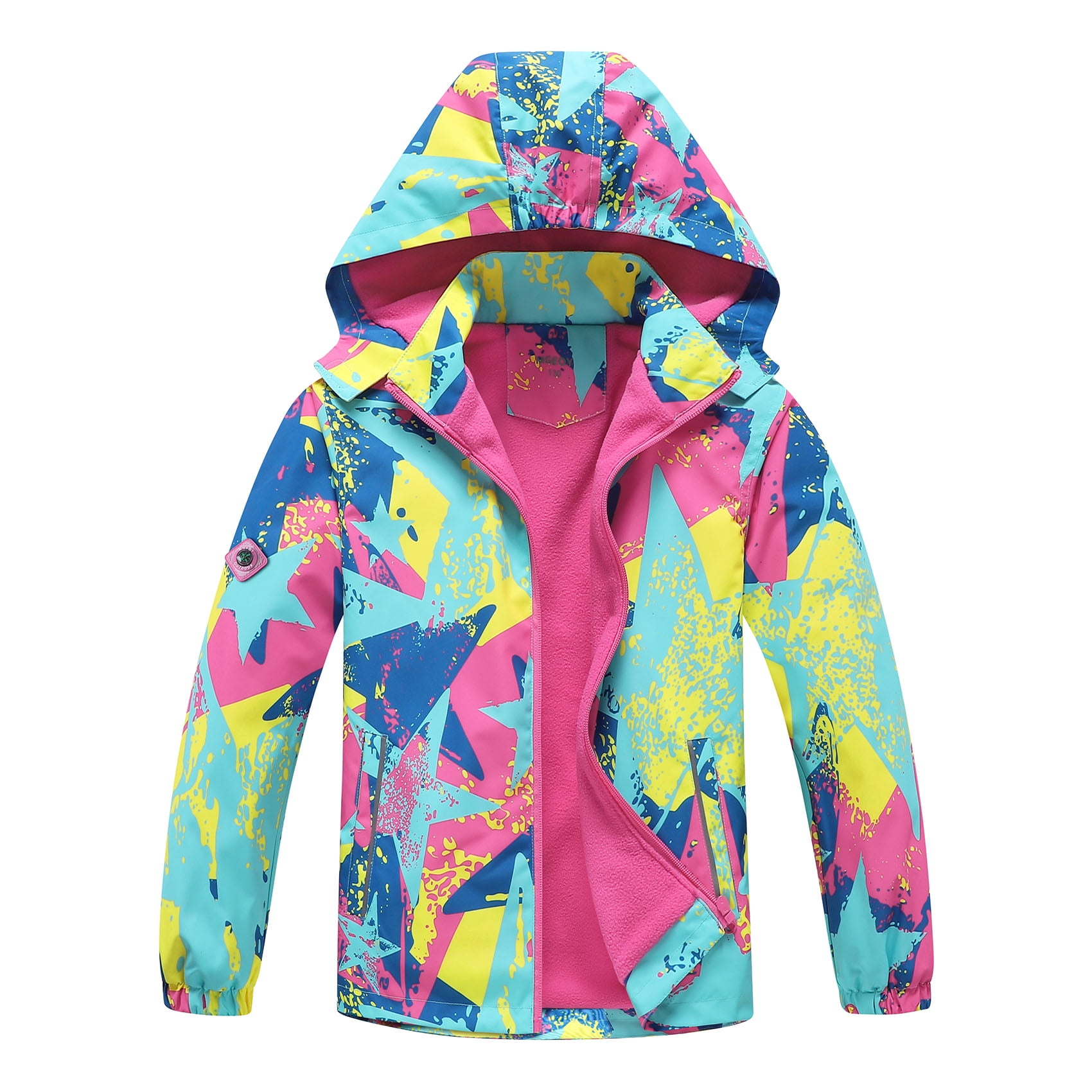 MGEOY Girls Rain Jackets Lightweight Waterproof Hooded Raincoats ...