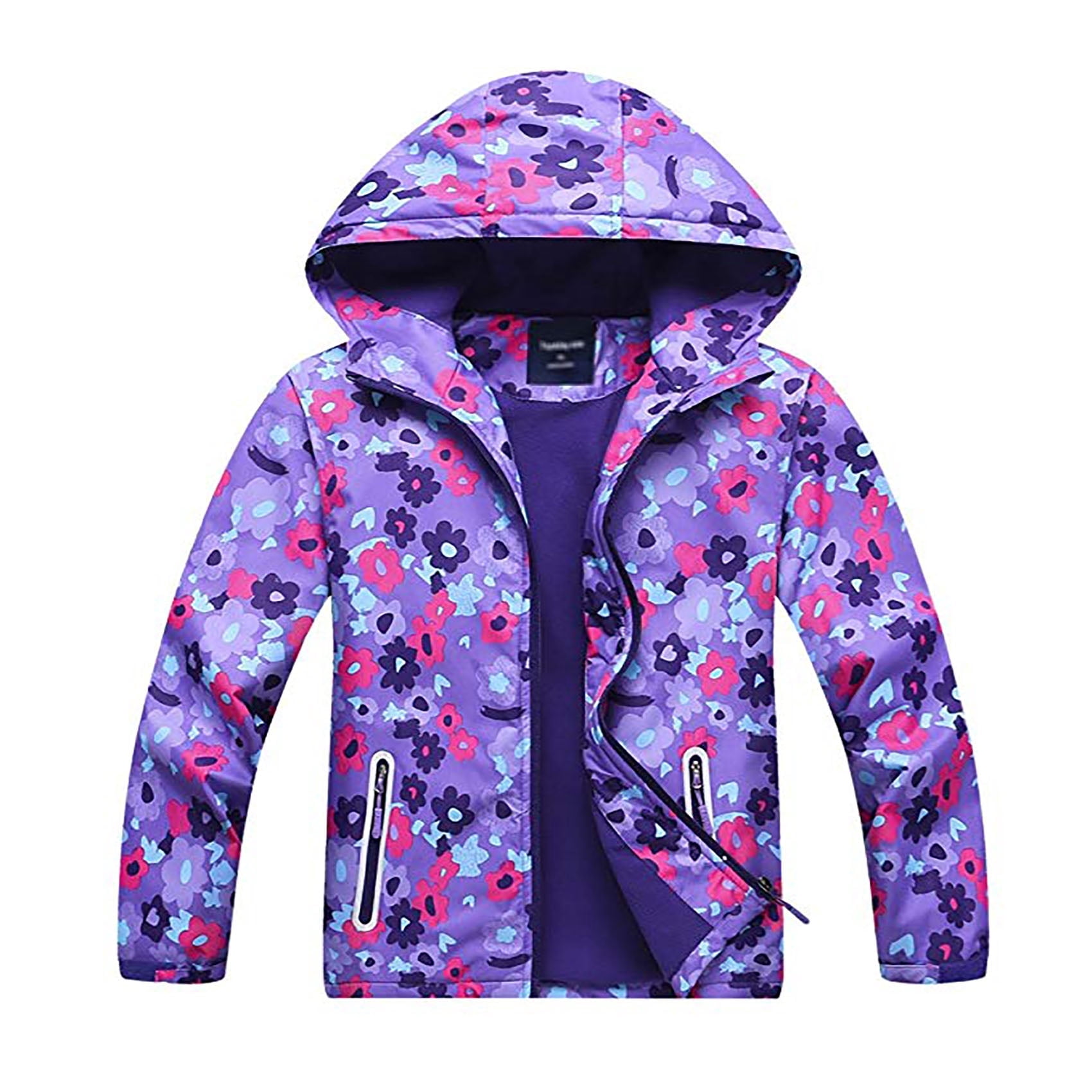 MGEOY Girls Rain Jackets Lightweight Waterproof Hooded Raincoats ...